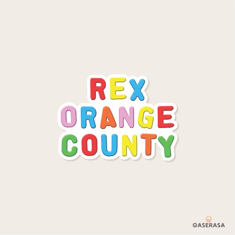 Rex ORANGE COUNTY Paste Sticker | Hp Helmet Sticker | Aesthetic LOGO ...