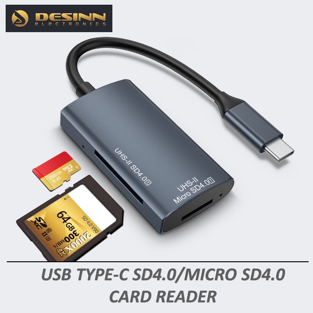 USB Type-C to SD 4.0 Card Reader OTG Micro SD 4.0 Memory Hub for CF, SD ...