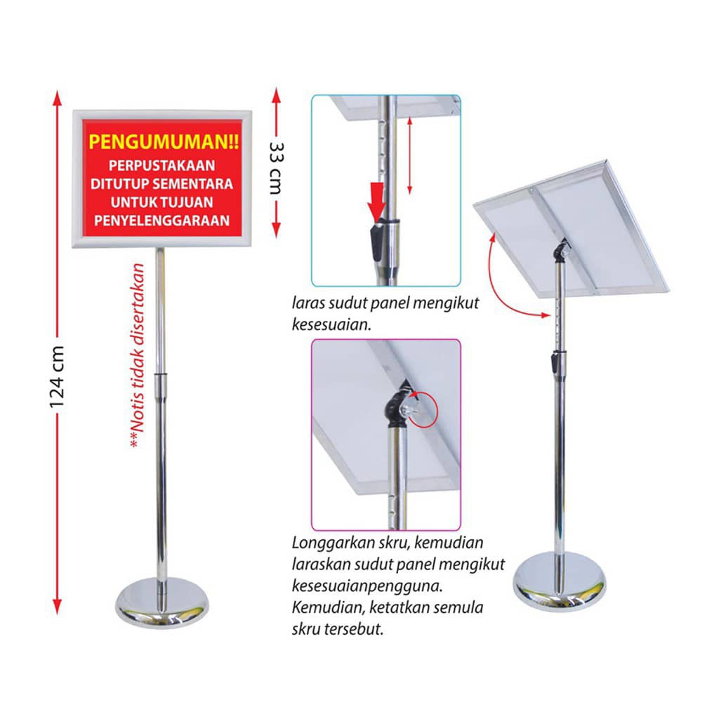 A3 Multipurpose Notice Stand | Shopee Malaysia