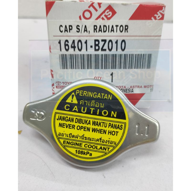 RADIATOR CAP 108KPA ORIGINAL TOYOTA VIOS NCP42,NCP93,CAMRY ACV30,ACV40 ...