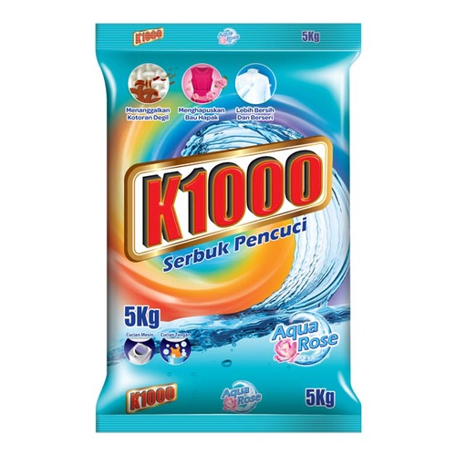 PALING MURAH : K1000 POWDER DETERGENT / SERBUK PENCUCI 5KG | Shopee ...