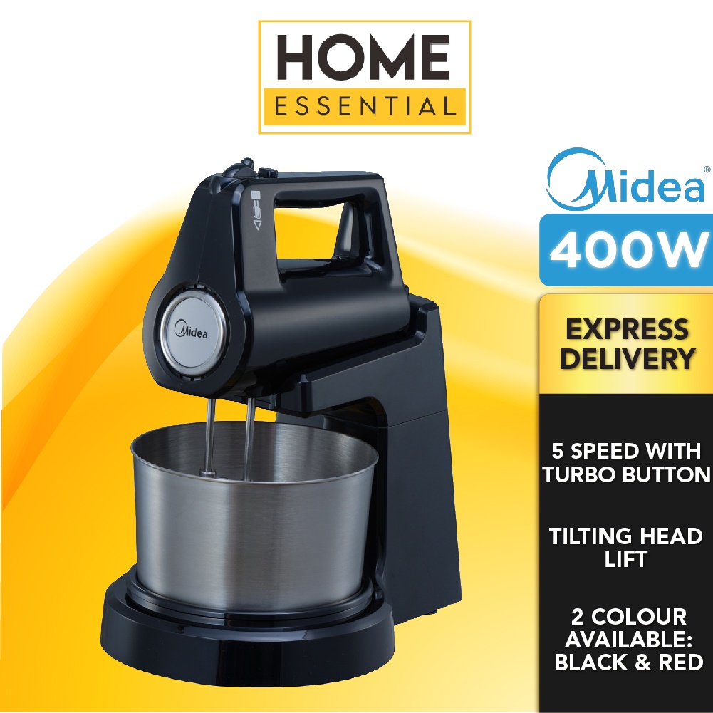 MIDEA 5 Speed 2 IN 1 Stand Mixer 400W Hand Mixer with Turbo Button ...