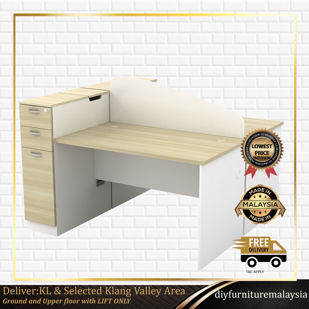 Mini Workstation With Partition 2 Seater | Office Table Workstation 5ft ...