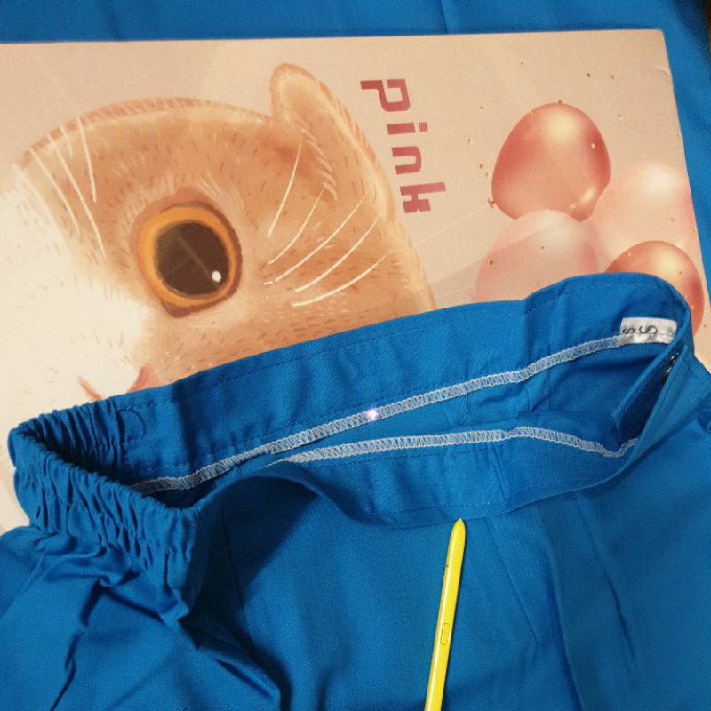 School Uniform Kain Biru Muda Kain Cotton Tebal Sekolah Menengah Cotton ...