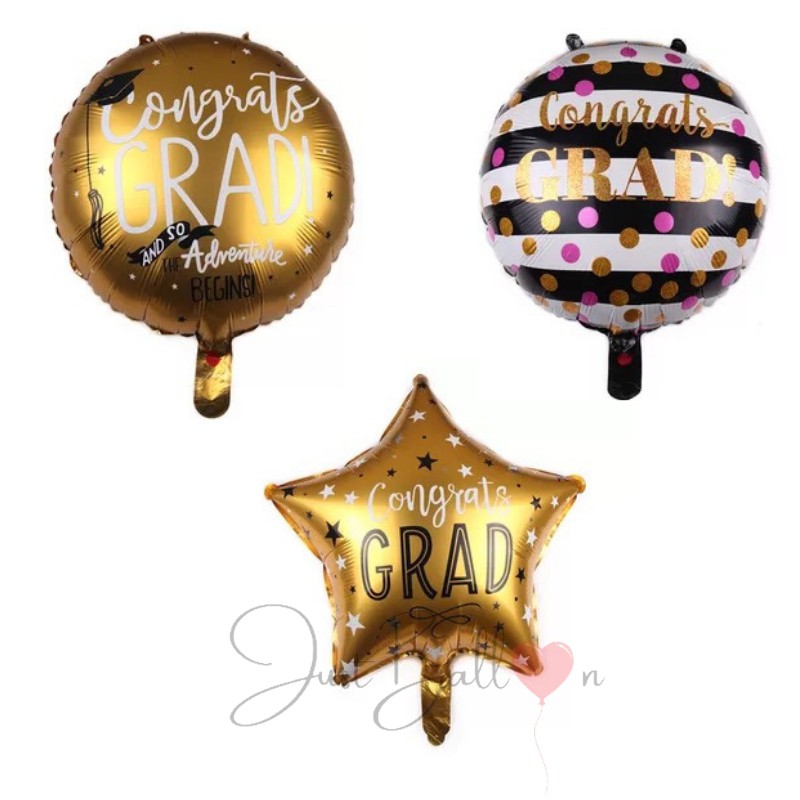 18inch Congrats Graduation Foil Balloon Helium Balloon Graduasi Belon ...