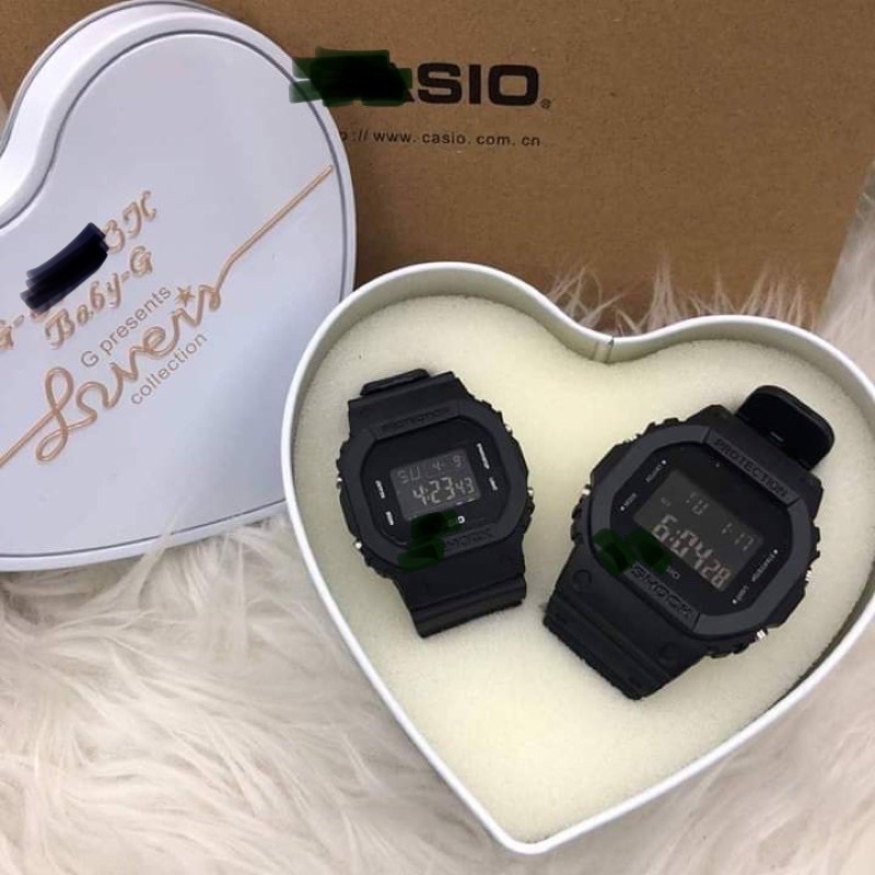 COUPLE READYSTOCK, Gshk Petak couple full black jam tangan lelaki ...