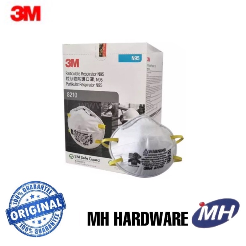 ORIGINAL 20pcs(1box) 3M N95 8210 Respirator [READY STOCK] | Shopee Malaysia