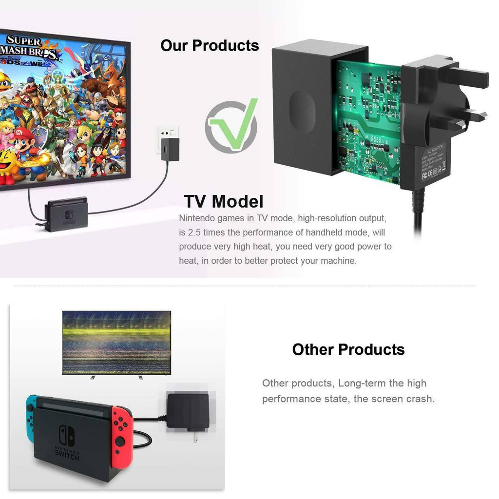 NINTENDO SWITCH V1 V2 SWITCH LITE SWITCH OLED AC CHARGER ADAPTER ...