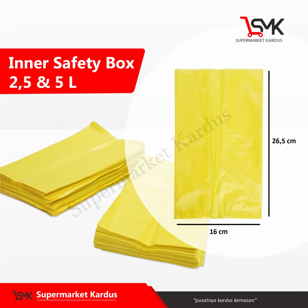 Plastic Inner Cardboard Safety Box 2,5 & 5 L Plastic/Inner/safetybox ...