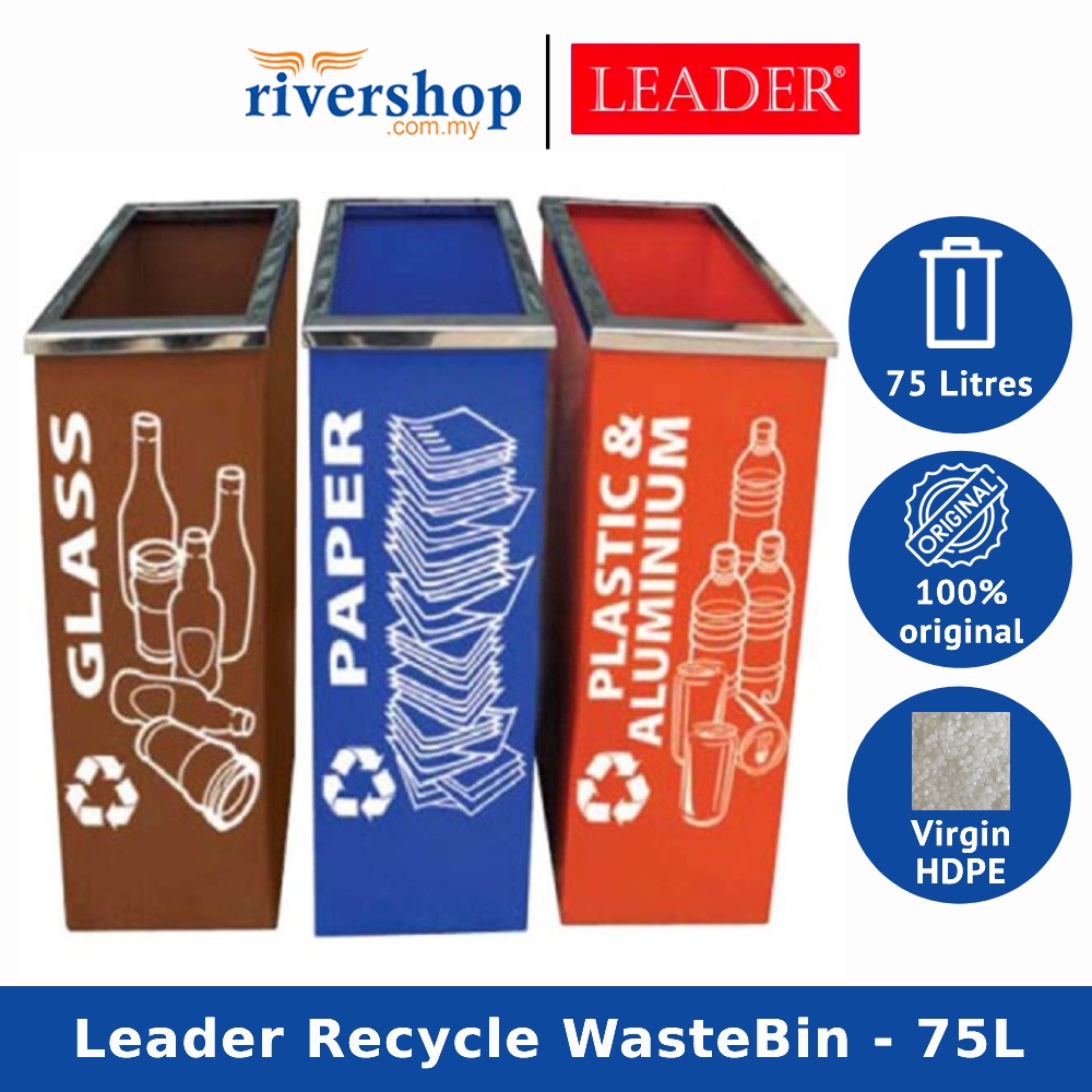 (Pre-order) LEADER 75Litres Recycle Bin VICTORIA 75 Top Opening Recycle ...