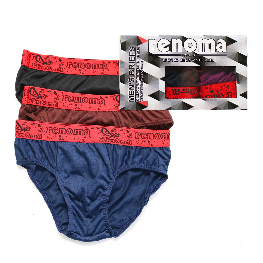 boxer lelaki [ 3HELAI = 1 BOX ] ( HARGA BORONG ) RENOMA MEN BRIEF ...