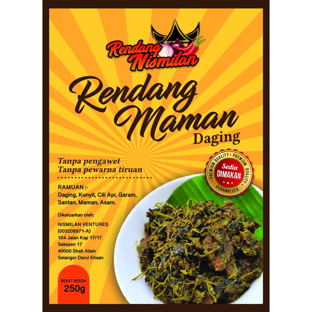 Rendang Maman Daging - Original Nismilan! 250g [Ready Stock] [Ready to ...