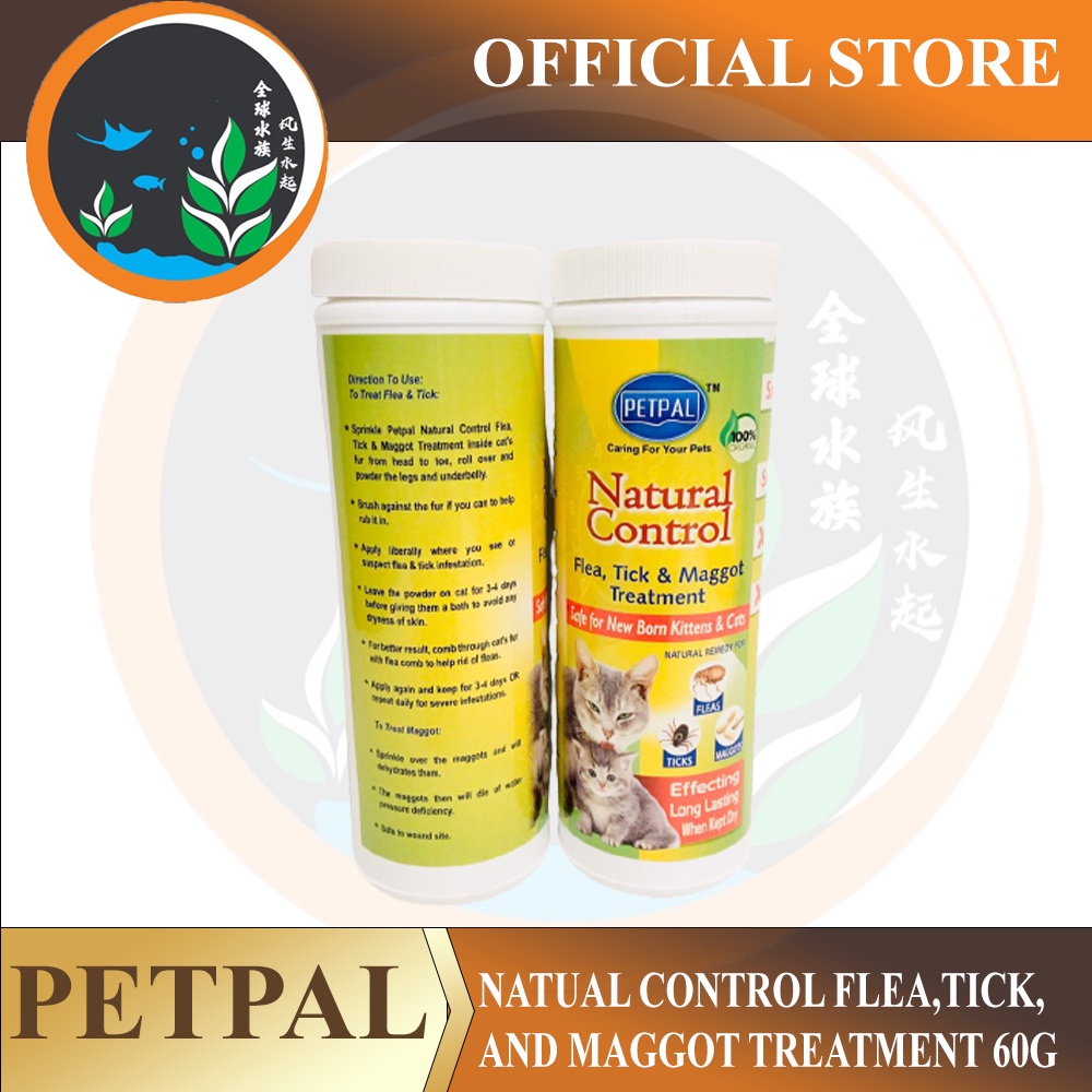 Petpal Natural Control Flea , Tick & Maggot Treatment Powder 60g ...