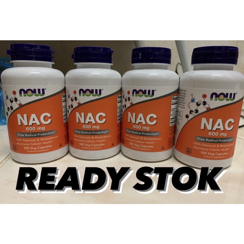 NOW NAC 600 MG (100 capsules) | Shopee Malaysia