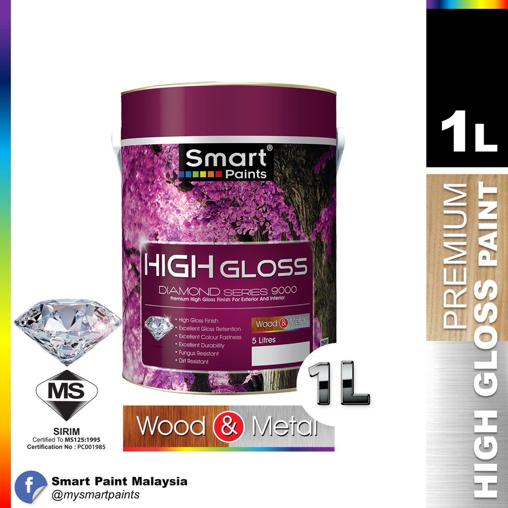 Smart Paints High Gloss Diamond Series 9000 (1L) | Shopee Malaysia