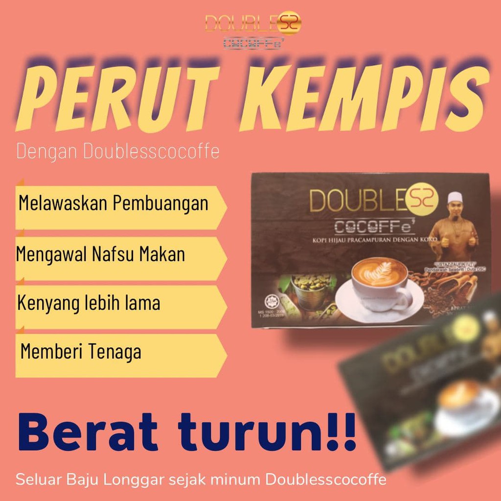 🔥 15Box DOUBLESSCOCOFFE 🔥 Kopi Kurus Viral FREE 1 MUG & 7 Shaker ...