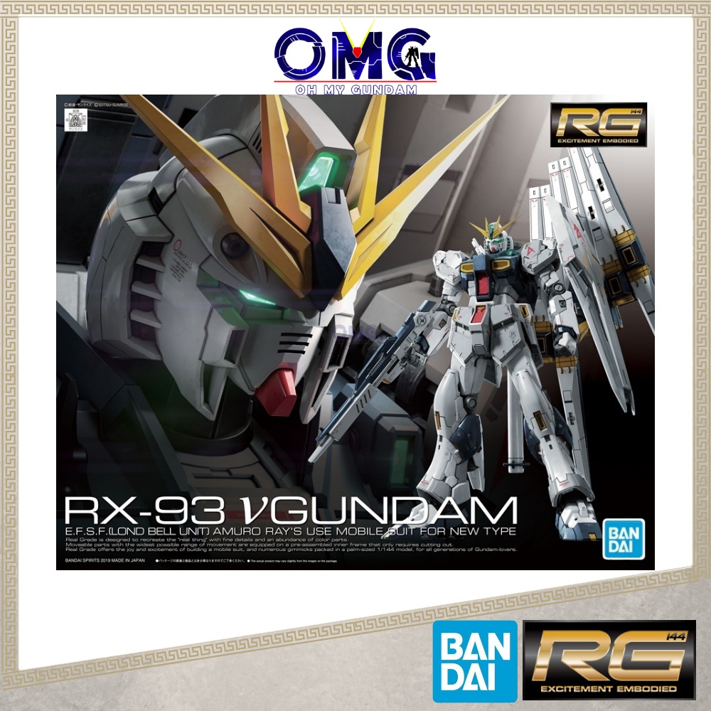 Bandai RG RX-93 Nu Gundam 57842 RX93 RX 93 OMG 1/144 V Gundam 1 144 V ...