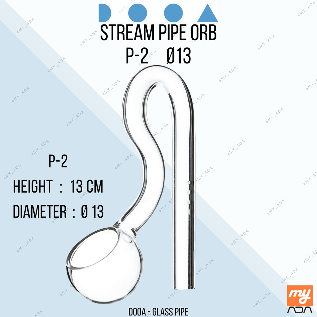 DOOA Stream Pipe ORB P-2 13cm ø13mm Glass Lily Pipe ADA Lily Pipe ...
