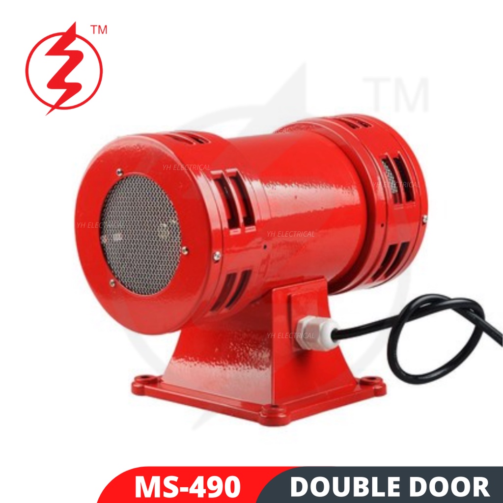 MS-490 Double Door Motor Siren AC240V IP44 / two-way power mine air ...