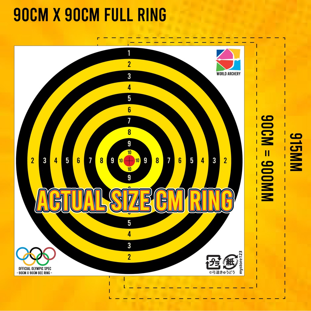 Mystore ARCHERY TARGET FACE | TARGET ANAK PANAH | FRIUT TARGET | WATER ...