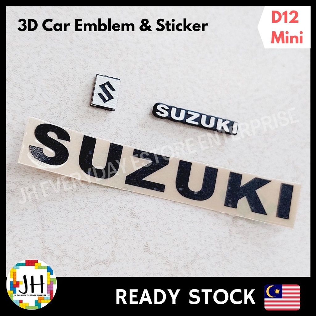 🇲🇾ReadyStock 3in1 WPL D12 MINI 1:16 “SUZUKI” STICKER 3D Car Emblem ...