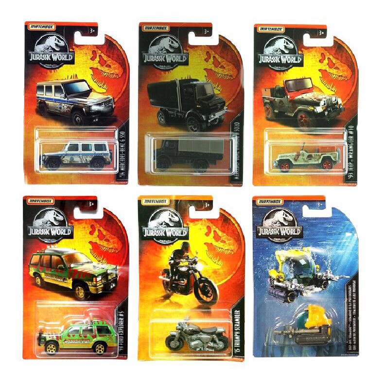 {ORIGINAL} *DENTED CARD/STICKER RESIDUE* MATCHBOX JURASSIC WORLD SERIES ...