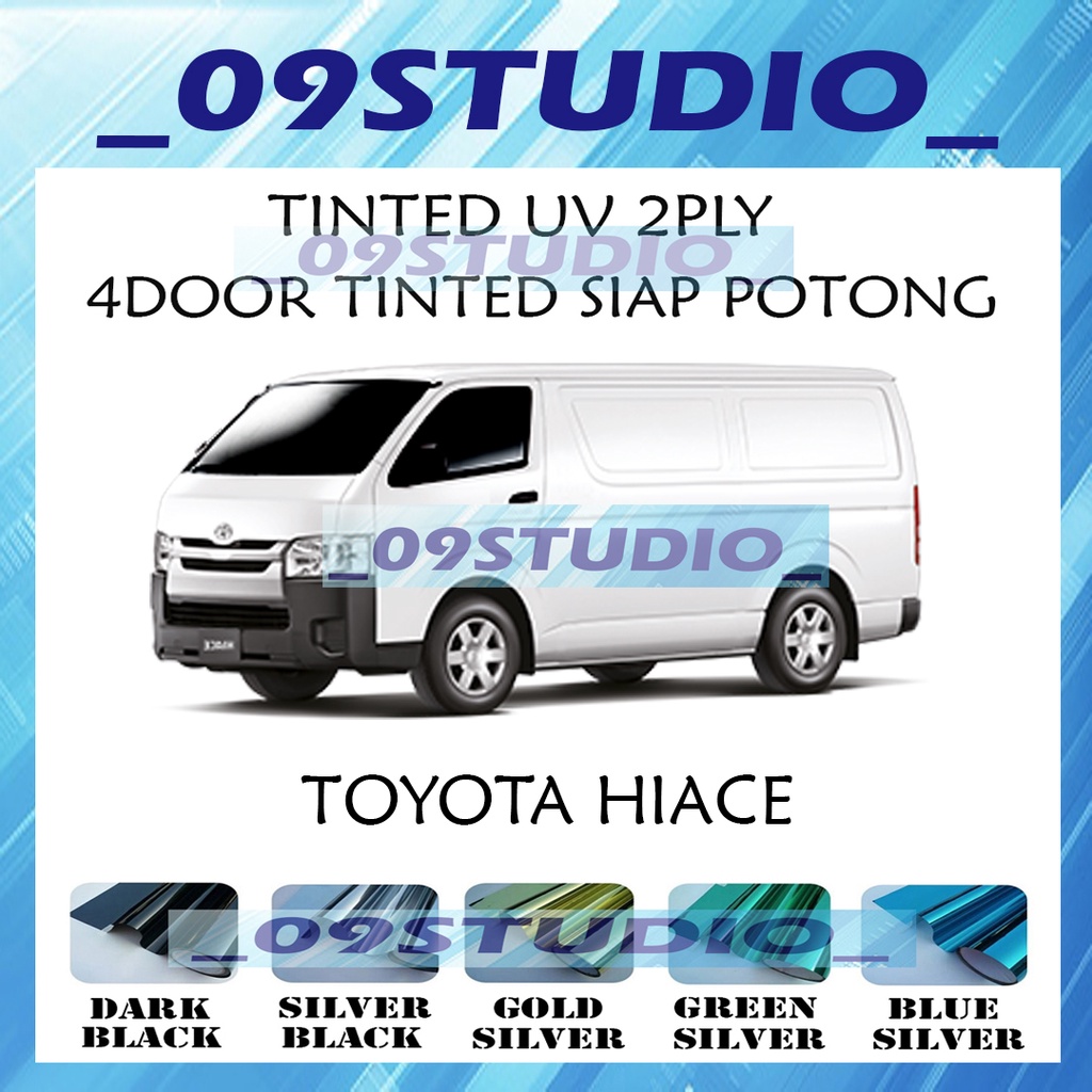 Toyota Hiace 2 Door Tinted UV 2Ply Reflective Film Siap Potong Tinted ...