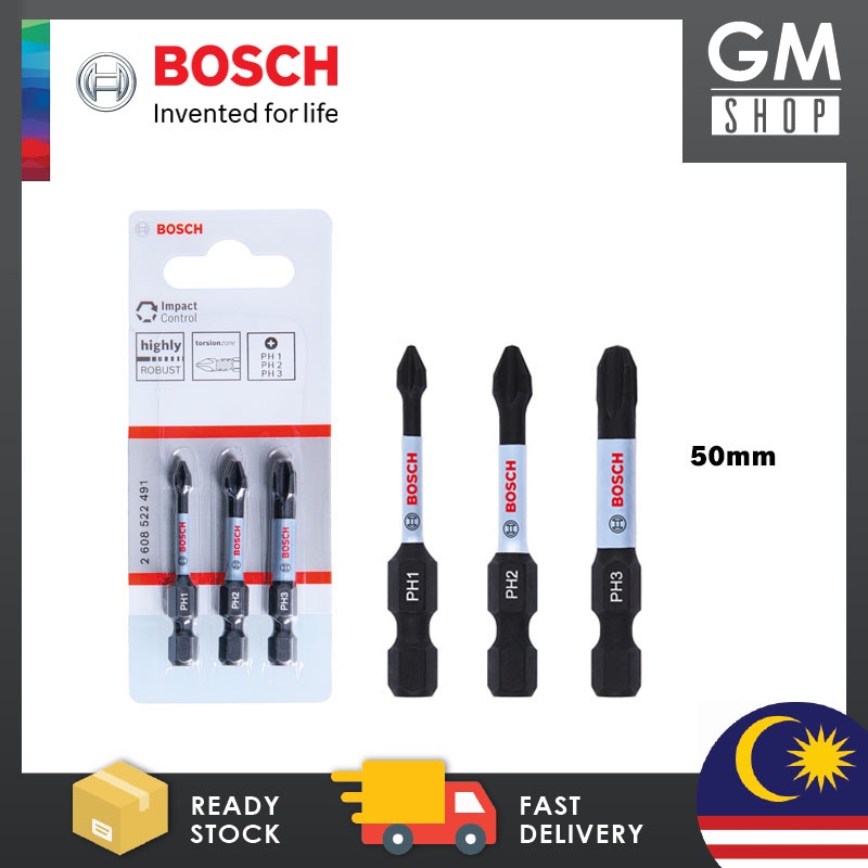 GMSHOP BOSCH Impact Control Power Bit - 2608522491 | Shopee Malaysia
