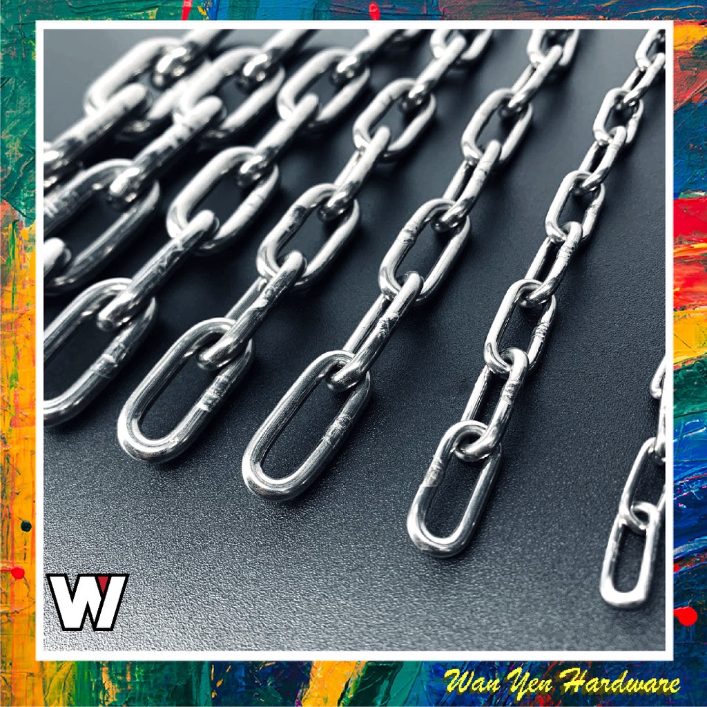 SUS304 Stainless Steel Chain / Rantai Stainless Steel / Rantai Steel ...
