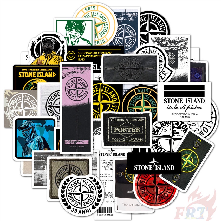 35Pcs/Set Stone Island Series 01 Stickers Fashion DIY Waterproof Decals ...