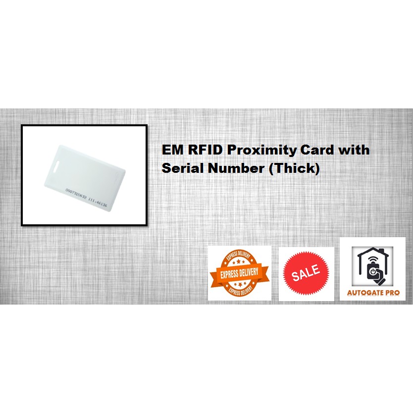 EM RFID Proximity Card with Serial Number (Thick) | Shopee Malaysia
