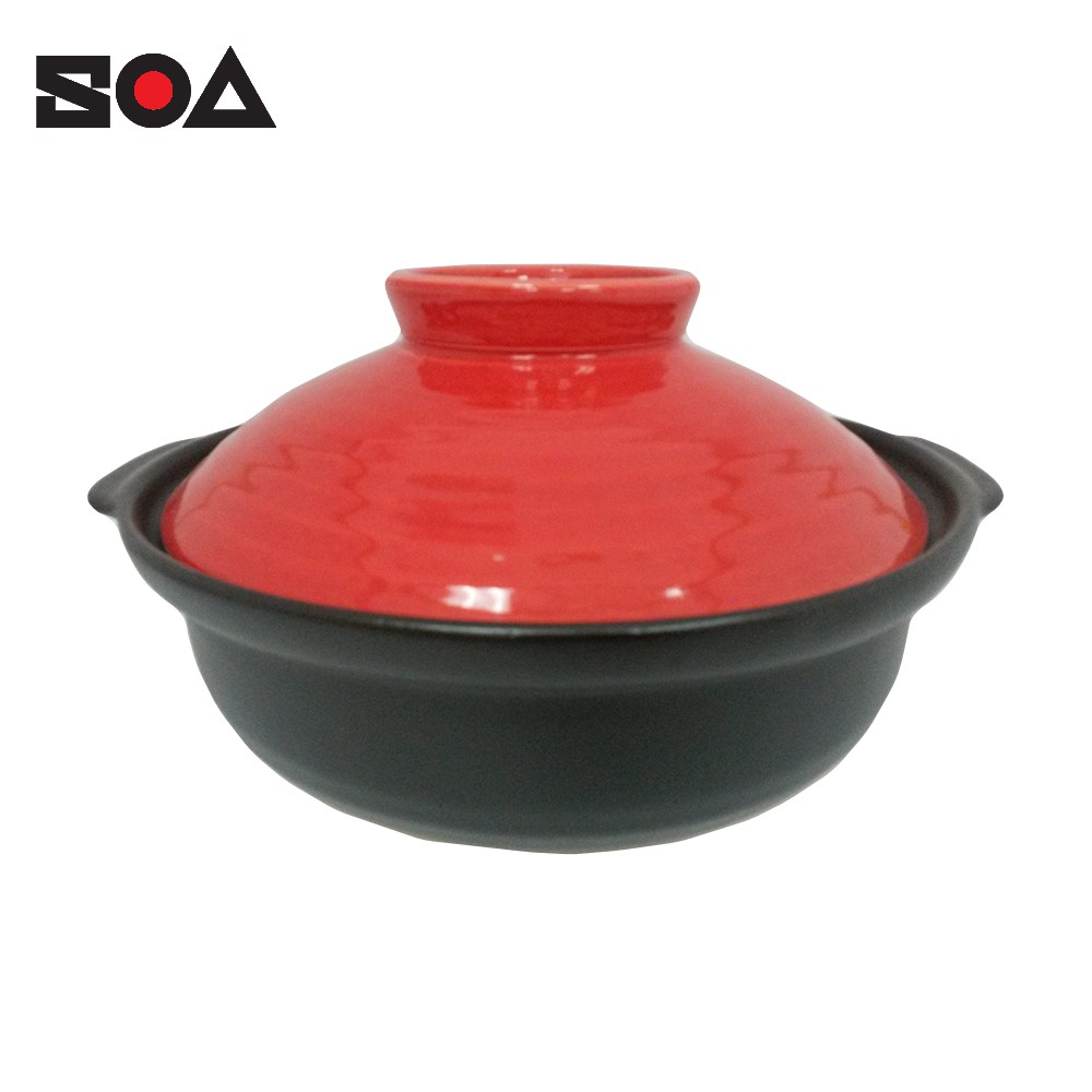 SOA Sand Casserole RED Japanese Ceramic Pots Claypot Nabe | Shopee Malaysia
