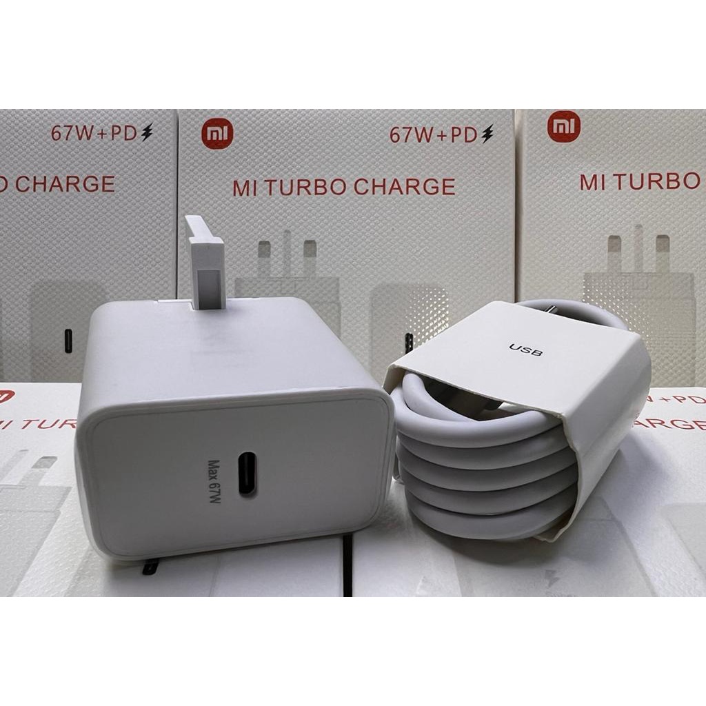 MI Turbo charge Fast Charger 67W + PD (Adapter + Cable) | Shopee Malaysia