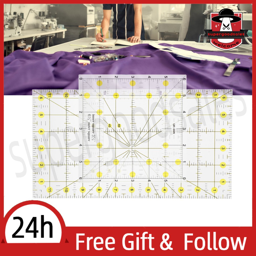 [Ready Stock] Superg Quilting Ruler Rectangular Sewing Drawing Measure ...
