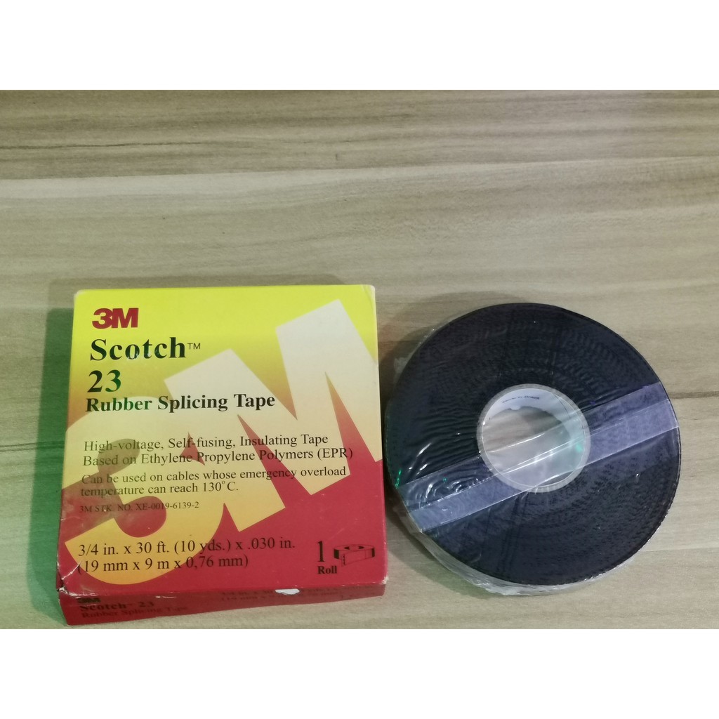 3M Scotch® 23 Rubber Splicing Tape 19mm x 9.0m x 0.76mm ORI | Shopee ...