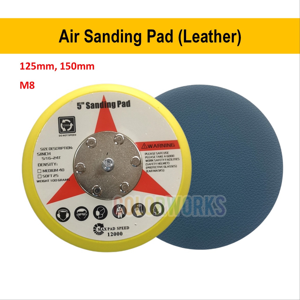 5 / 6 inch Leather PSA air sanding pad, Polishing Grit Disc Sanding Pad ...