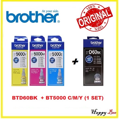 BROTHER BTD60BK BT5000 SET INK BT60 BT6000 (T310 / T510W / T710W ...