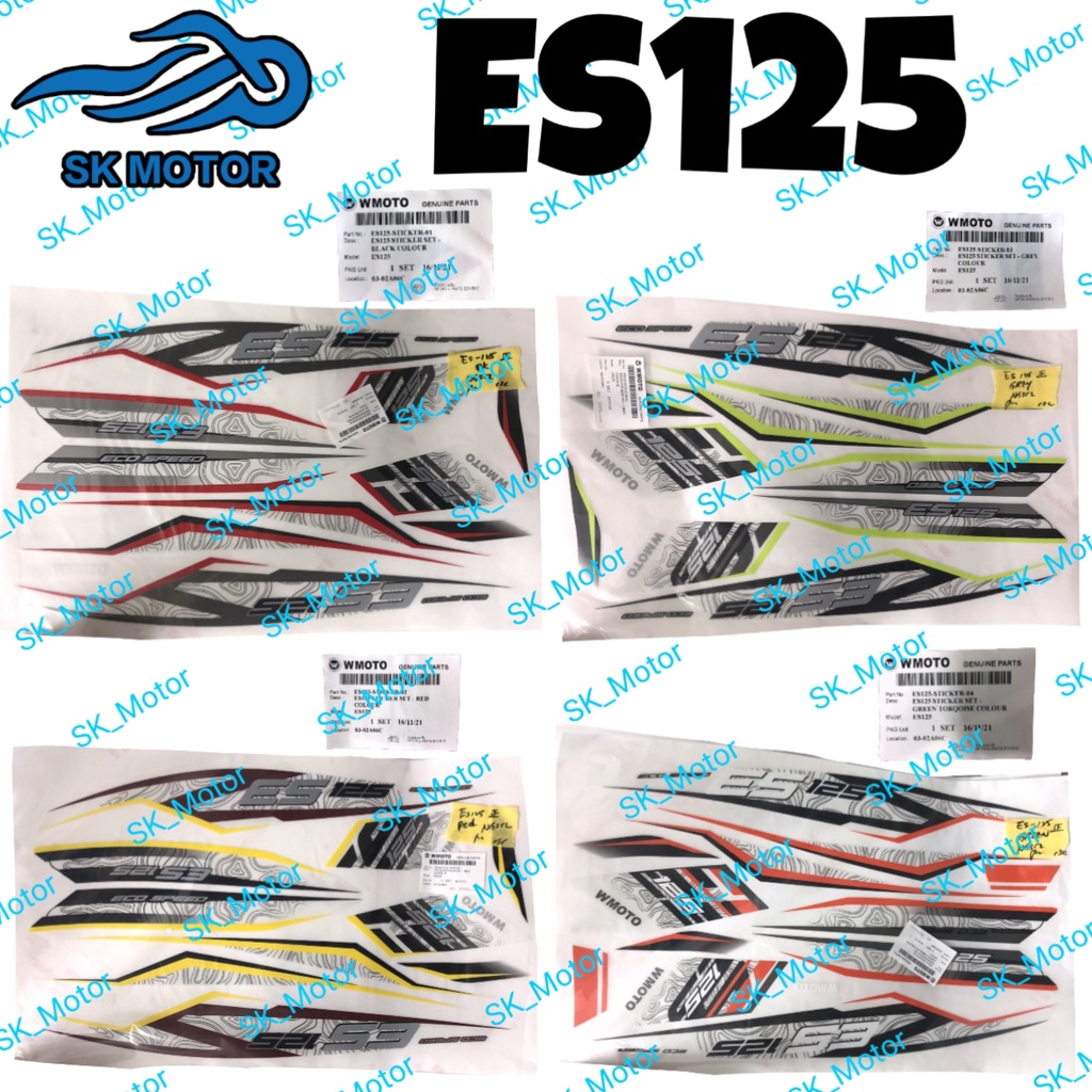 WMOTO ES125 ES 125 Original Body Cover Set Sticker Stripe Graphic Set ...