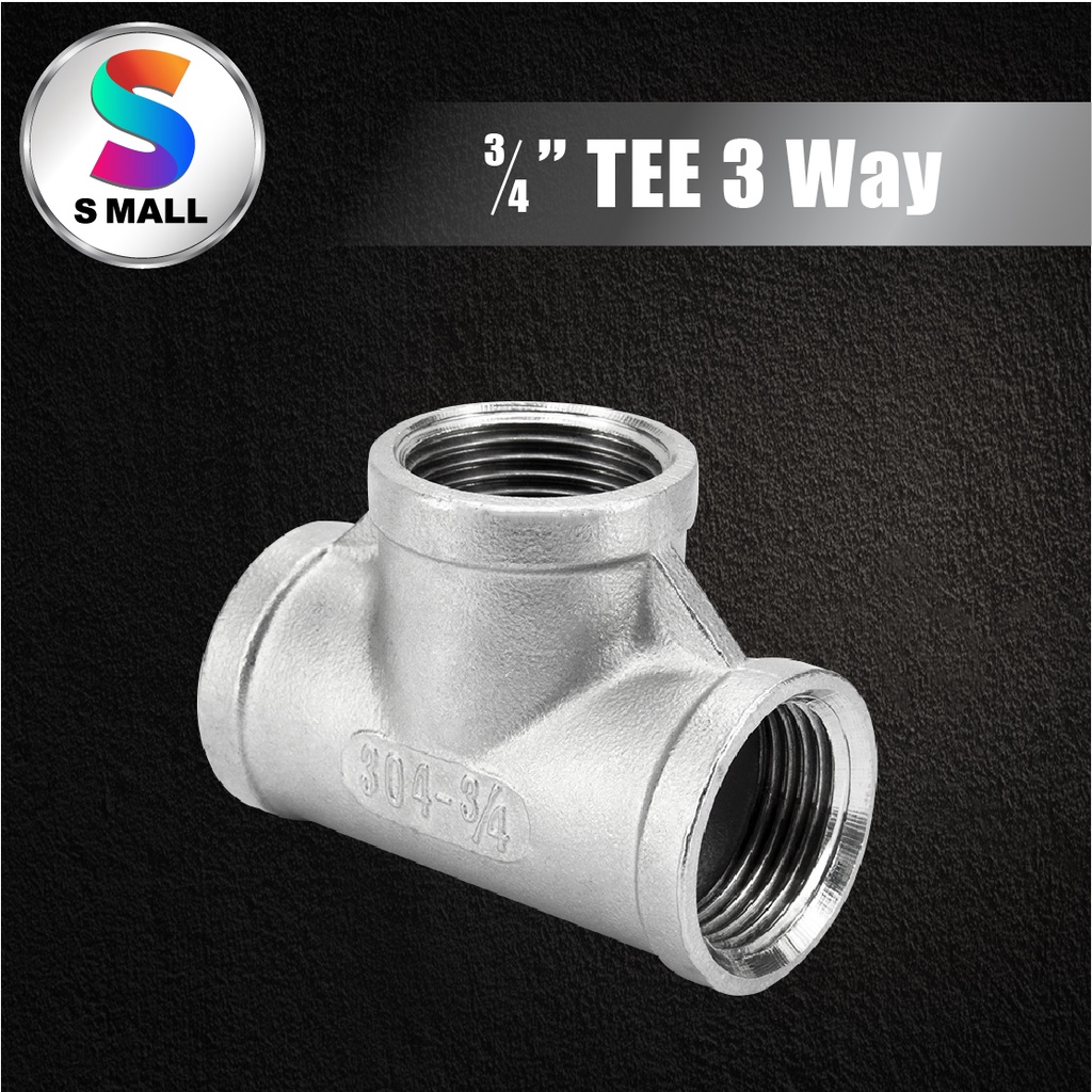S MALL Stainless Steel SUS304 Pipe Fitting Tee Elbow socket Nipple ...