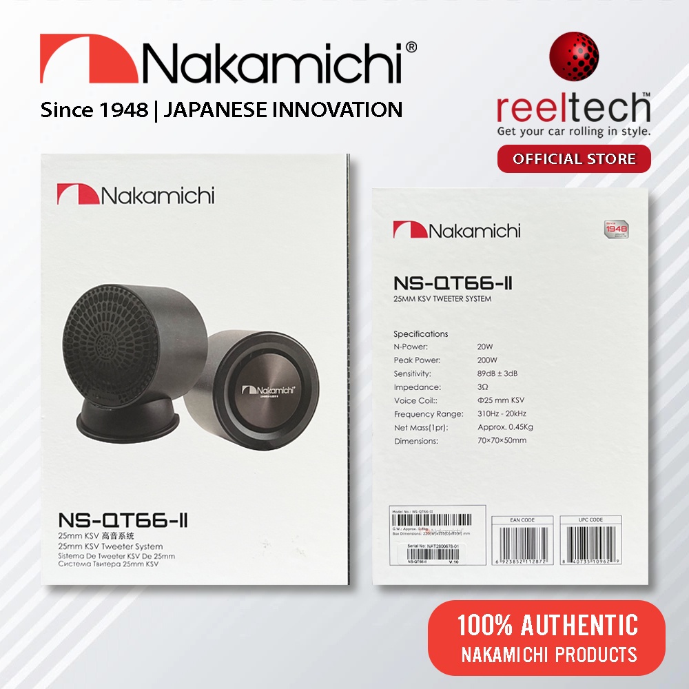 Nakamichi NS-QT66-II - 2" Full Range Tweeter Speaker | Tweeter Kereta | Full Range Speaker ...