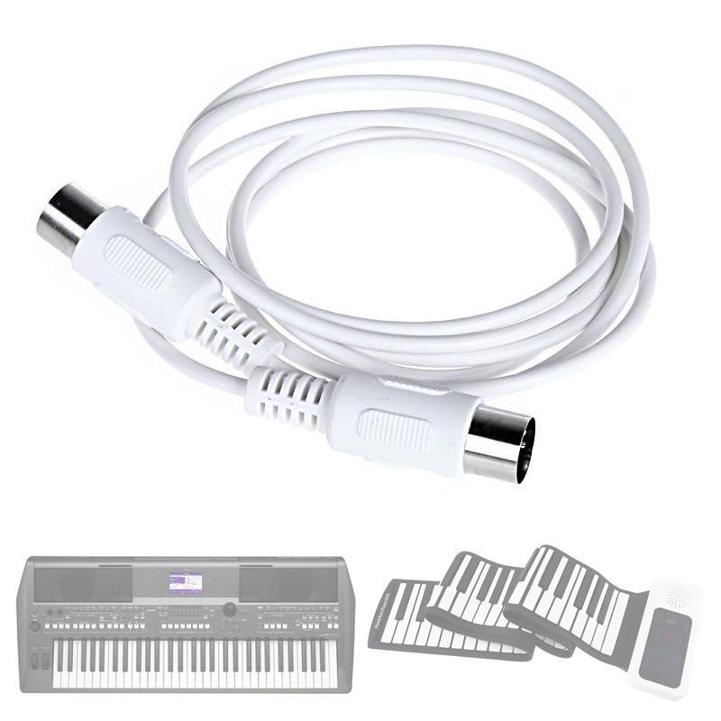 1.5m/4.9ft MIDI Extension Cable 5 pin male to 5 pin male Electric Piano ...