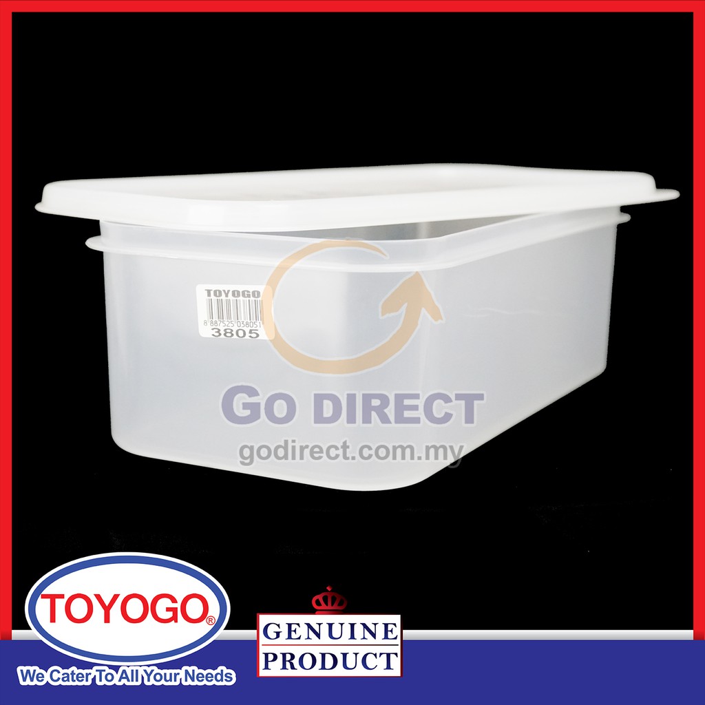 3 X TOYOGO 3.4L Freezer Container Food Container Utensils Box Plastic ...