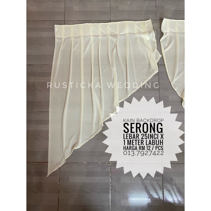 Kain Backdrop Pelamin Serong Segitiga Tirai Langsir Wedding Stage ...