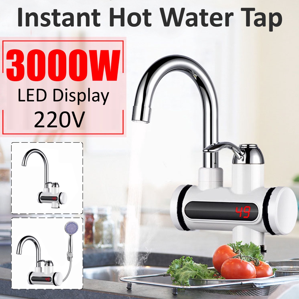 Instant Electric Shower Water Heater Instant Hot Faucet Kitchen ...