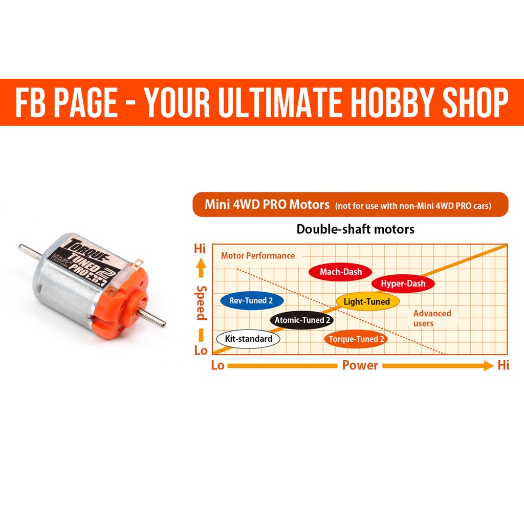 TAMIYA 15487 Tune-Up Parts Torque-Tuned 2 Motor Pro (Double Shaft Motor ...
