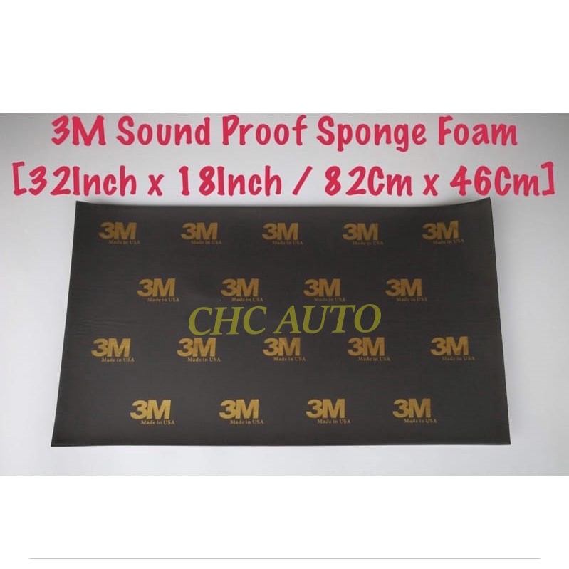 3M Sound Proof Sponge Foam Insulation Hood 82x46CM Sound Proofing Car ...