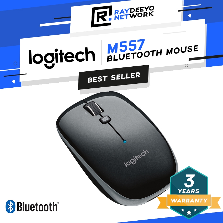 Logitech M557 Bluetooth Mouse [Slim/Ambidextrous Design] | Shopee Malaysia