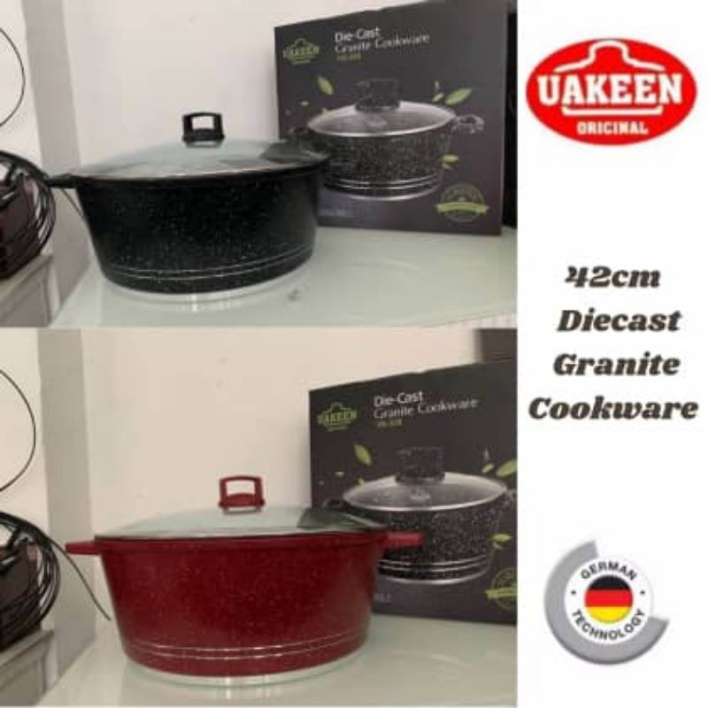 UAKEEN 42CM Cookware Granite Pot Coating Germany Brand READY STOCK ...
