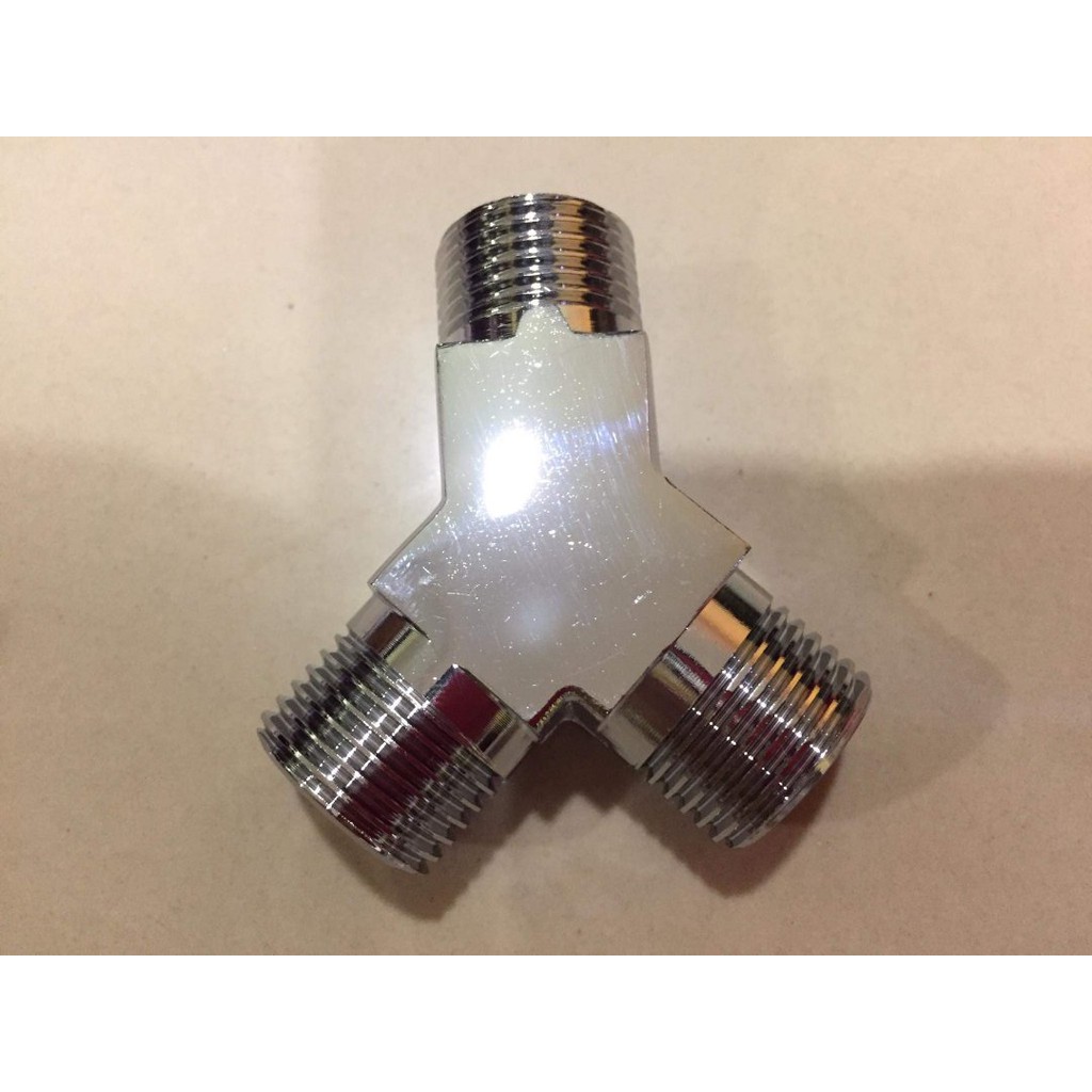 Stainless Steel 3 Way Water Connector Joint Valve Outer Wires Joint Y ...