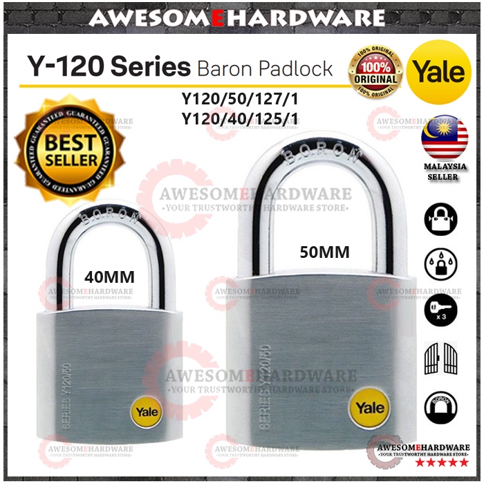 (40MM, 50MM) YALE Y120 BORON STEEL HIGH SECURITY WET CONDITION OUTDOOR ...